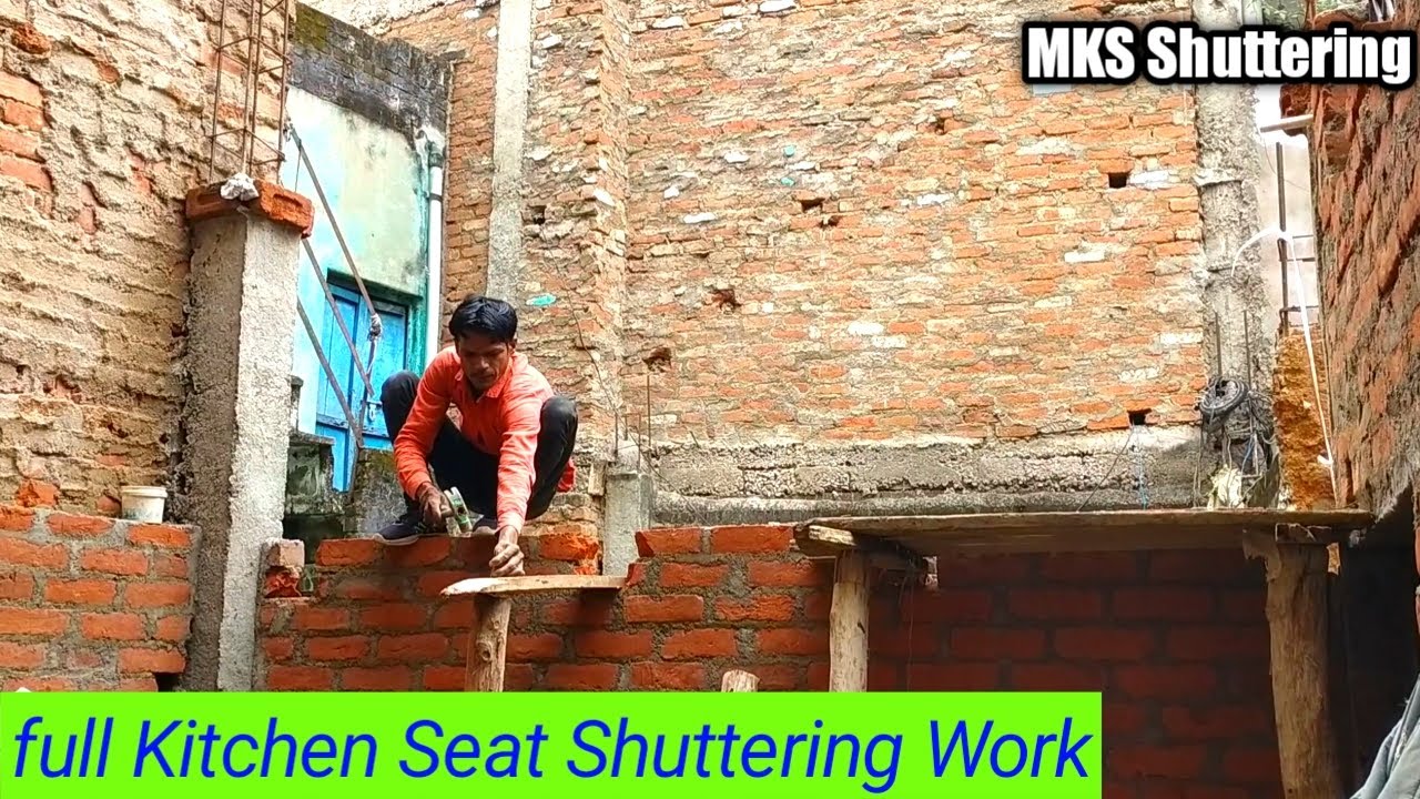 10×2 Full Kitchen Seat Shuttering Work | Kitchen platform Shuttering ...