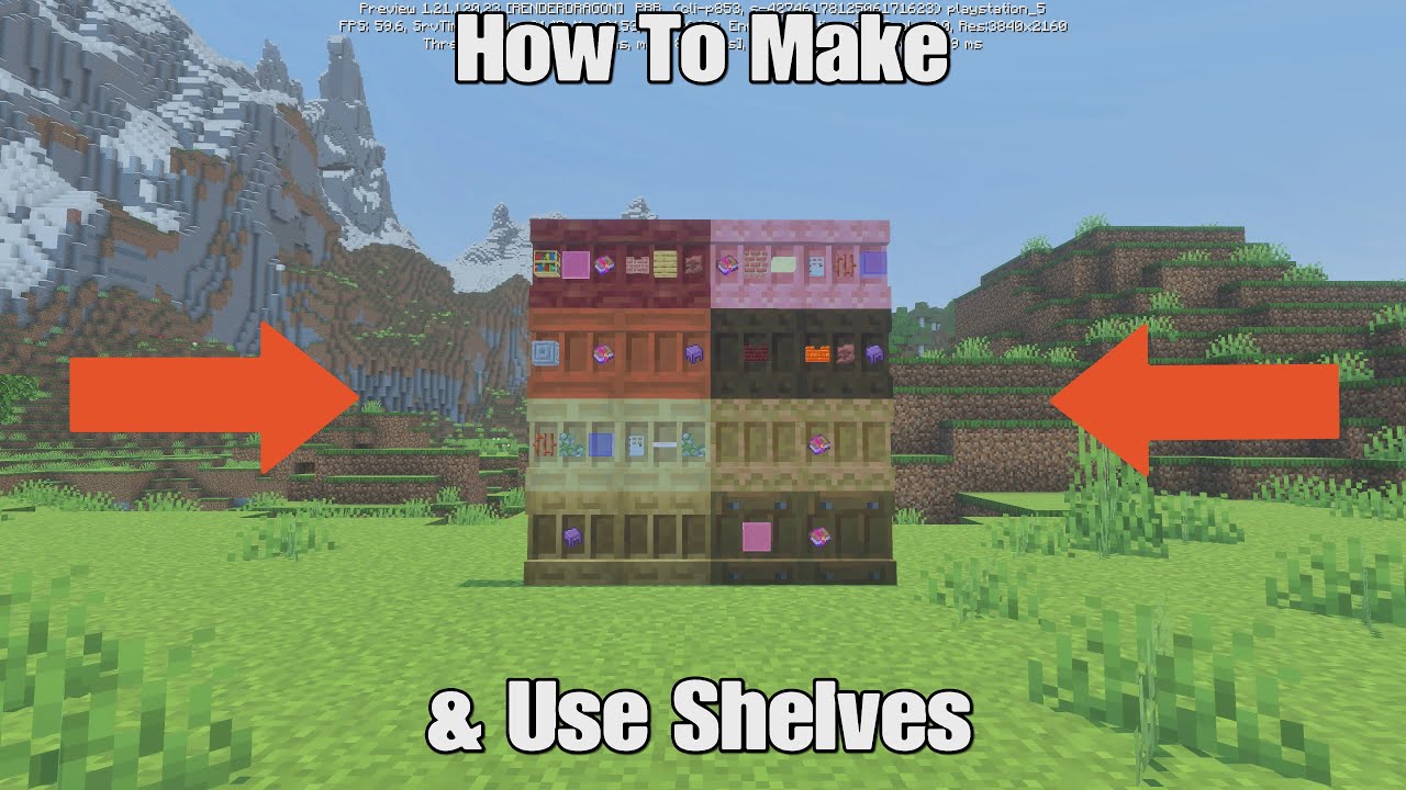 How To Make & Use Shelves In Minecraft - YouTube