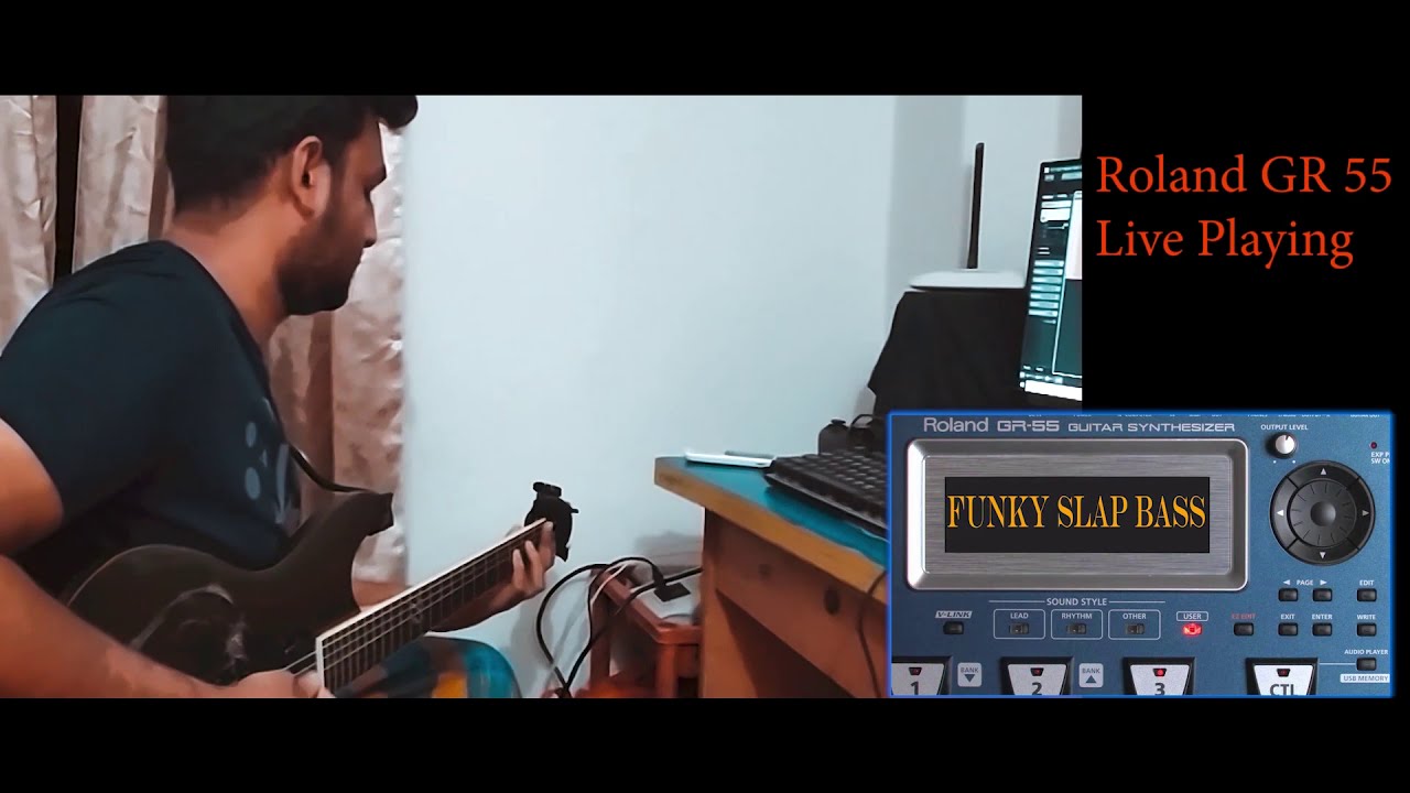 Roland GR 55 Funky Slap Bass - YouTube