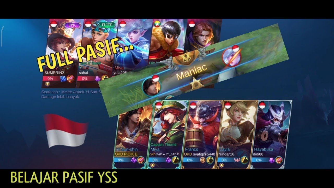 belajar pasif yss,malah dapat maniac||MOBILE LEGENDS - YouTube