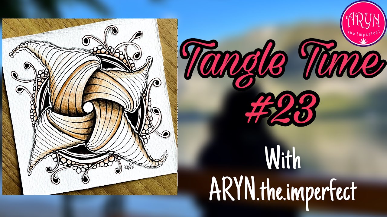 Tangle time #23 | Draw with Aryn | Trelina | Floo | Zentangle Inspired | beginner | easy draw ...