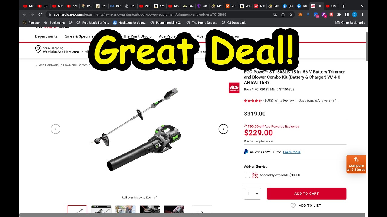 Sweet Deals On Ego Tools & More - YouTube