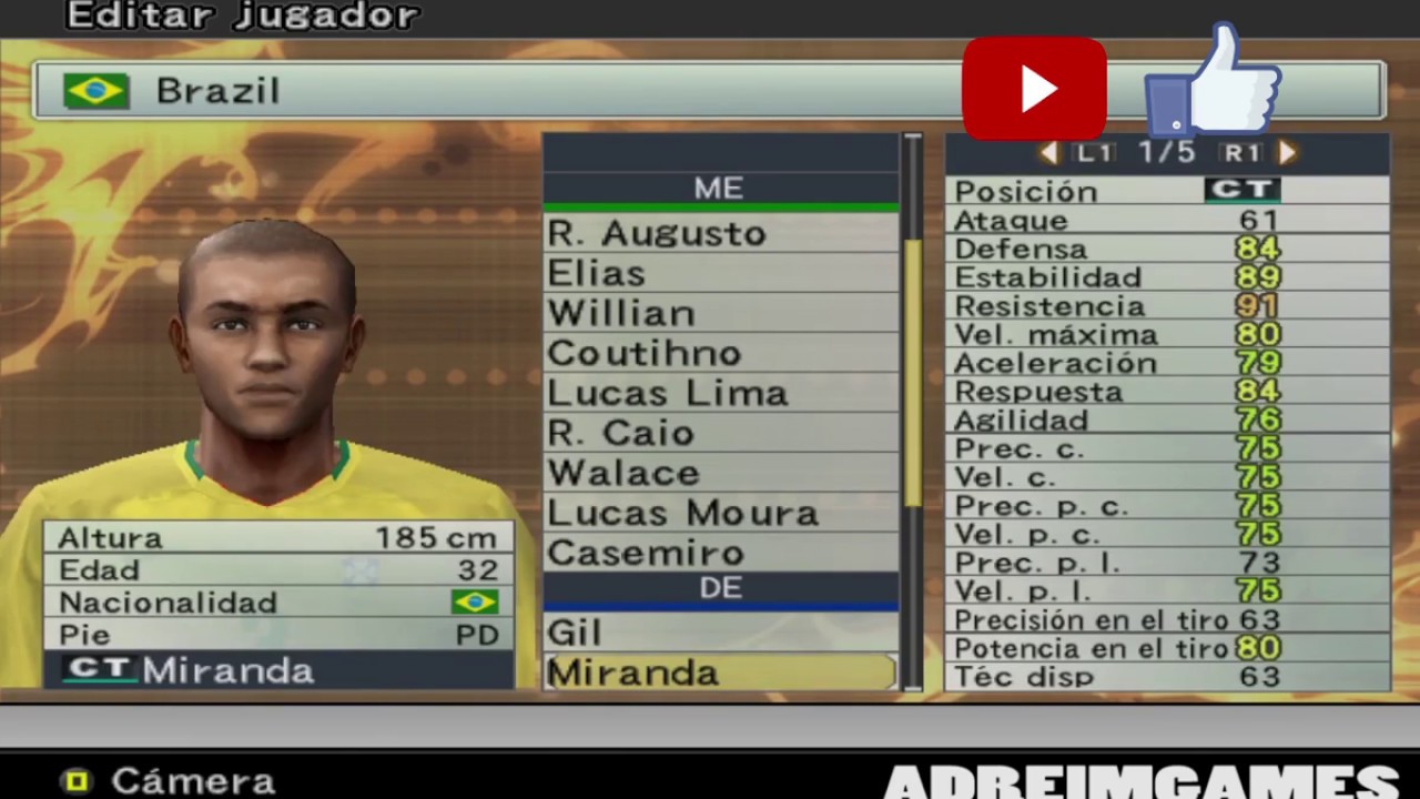 PES 6 | 2016-17 | OPTION FILE ACTUALIZADO JULIO 2017 - YouTube