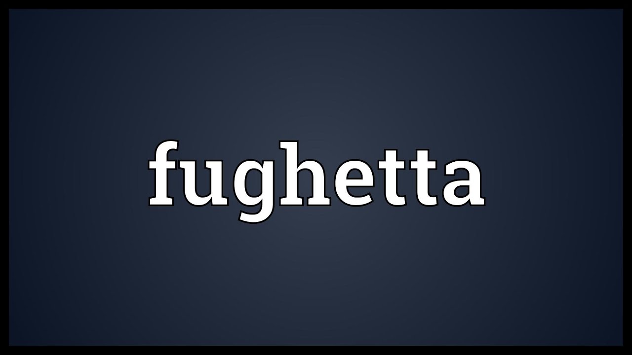 Fughetta Meaning - YouTube