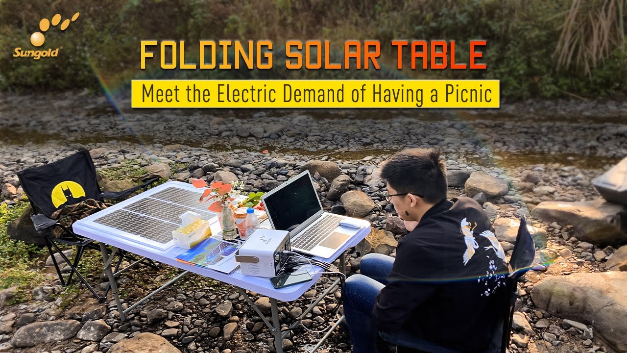 Folding Solar Table - YouTube
