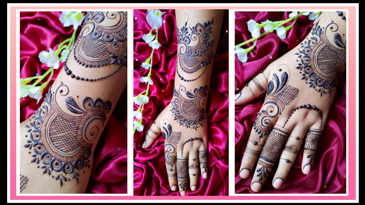 New Mehndi Design on Gulf Style of Henna | Simple Mehndi Design With ...
