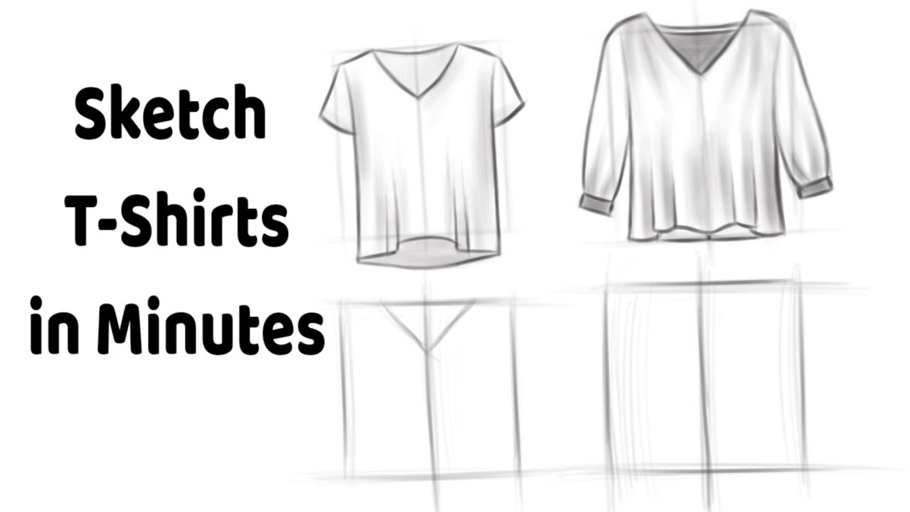 EASY Step By Step Guide to Drawing T-Shirts With Ease | How to sketch a ...