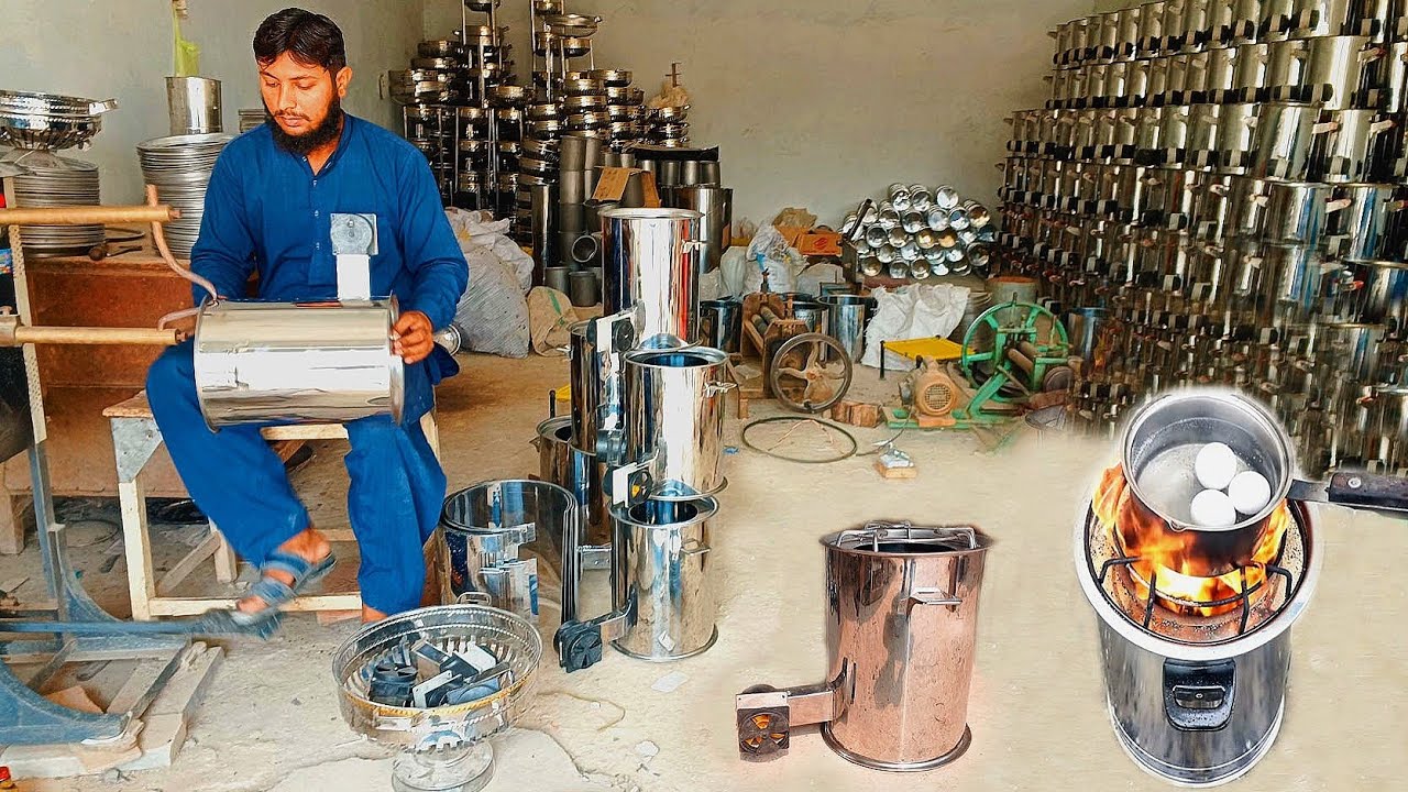 Making a Smokeless Wood Burning Stove | Electricity & Gas Free Camping ...