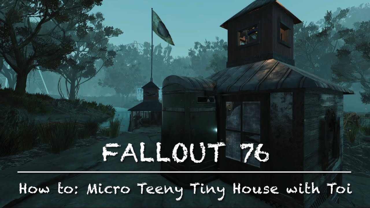 FALLOUT 76 CAMP How to - Micro Teeny Tiny House with portable toilet ...