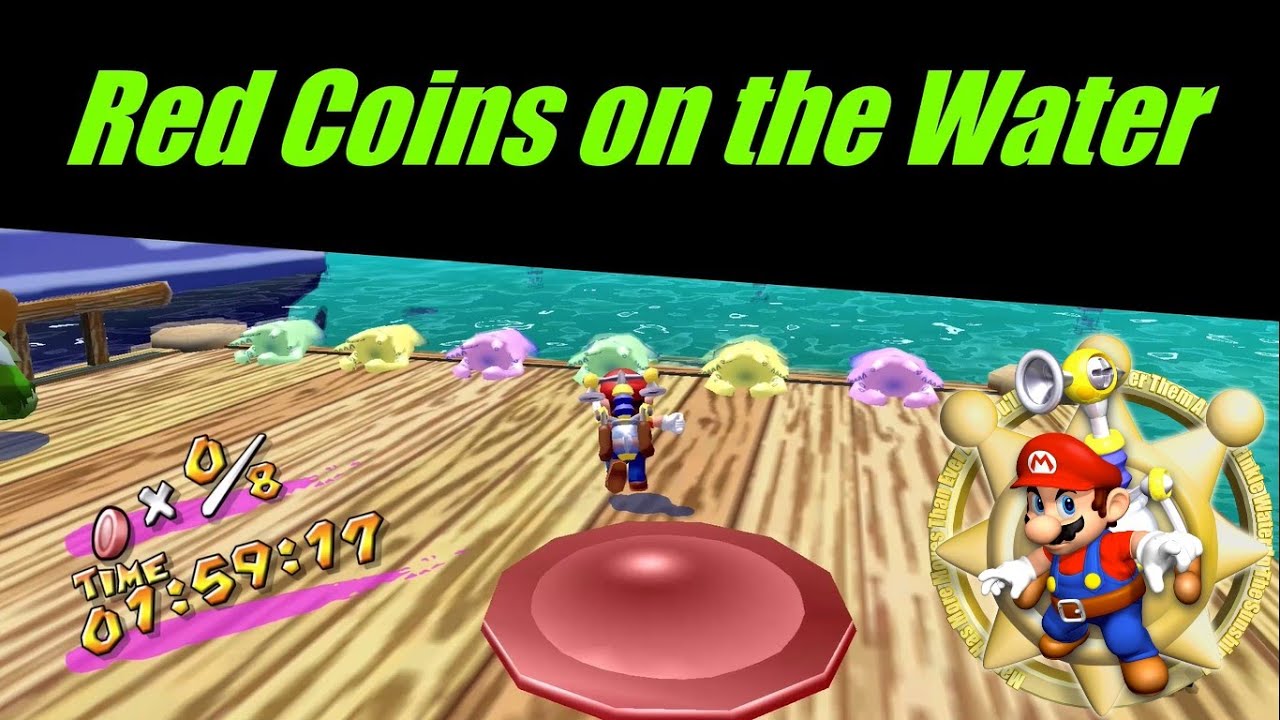 Red Coins on the Water - All 8 Red Coins! Ricco Harbor Walkthrough ...