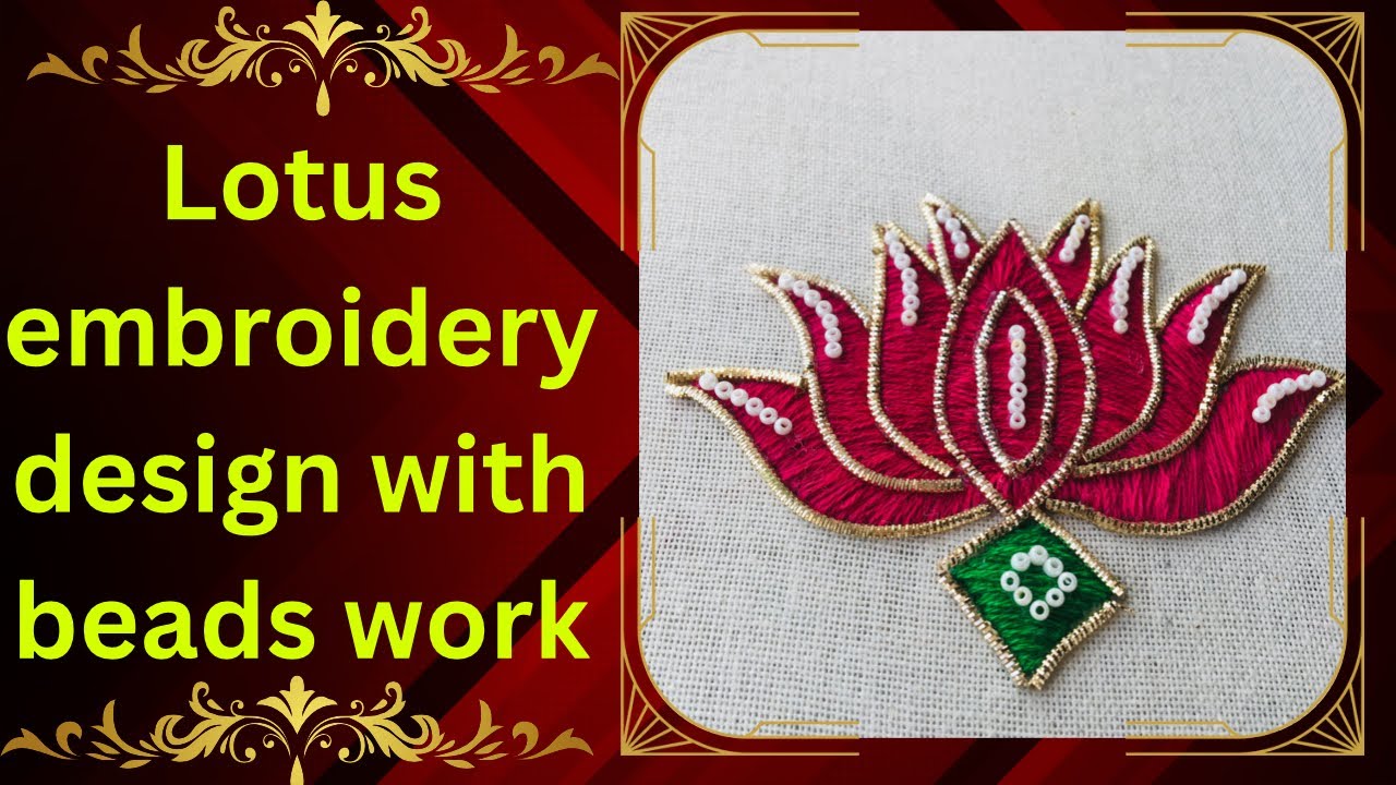 Lotus embroidery designs | lotus embroidery | lotus | lotus embroidery ...