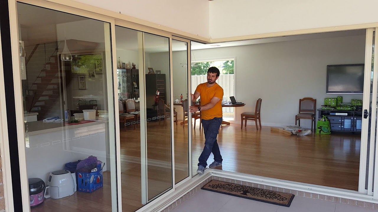retractable fly screen corner sliding doors with retractable fly screen ...