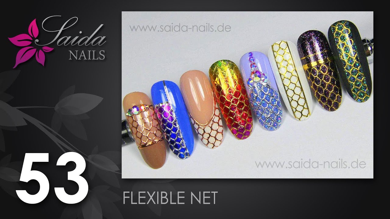 Net-Nailart by Saida Schnell und wunderschön! - YouTube