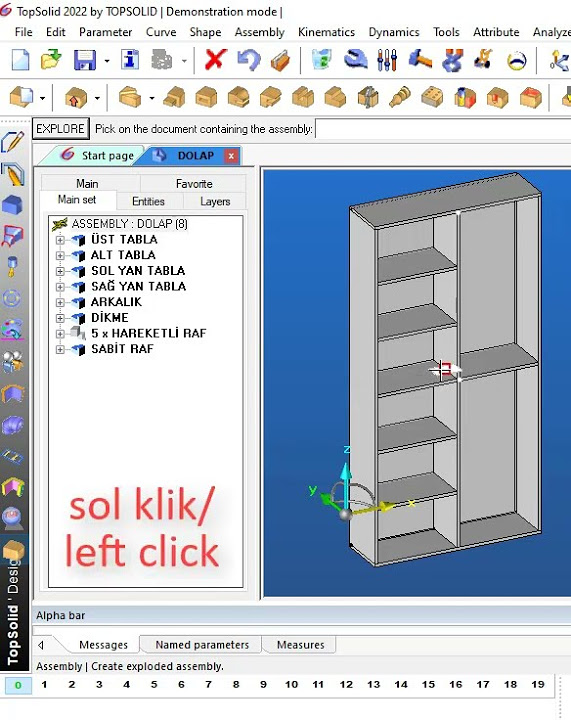 TopSolid Patlak Perspektif/Created Exploded Assembly #shorts - YouTube