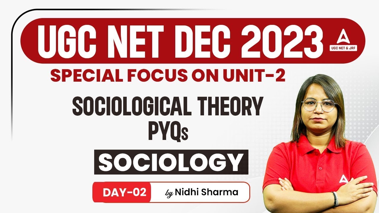 UGC NET Sociology Classes 2023 | UGC NET Paper 2 Sociology | Unit 2 ...