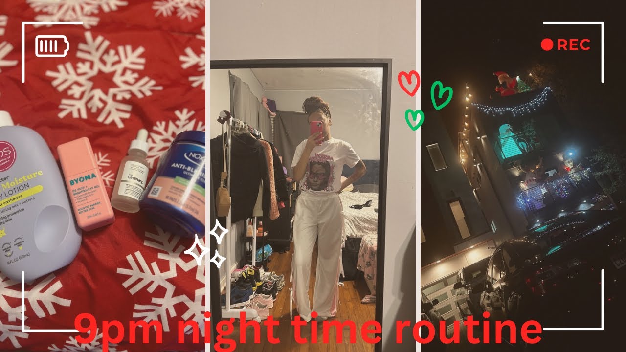 9PM NIGHT ROUTINE | SKIN CARE 💗 - YouTube