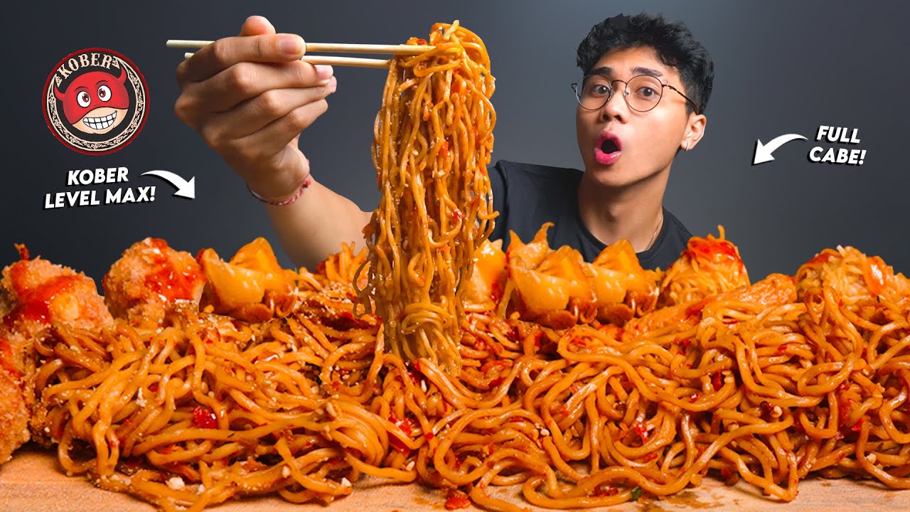 NANGISS!! MUKBANG MIE KOBER VIRAL LEVEL TERTINGGI!! BIBIR DOWER!!🥵 ...