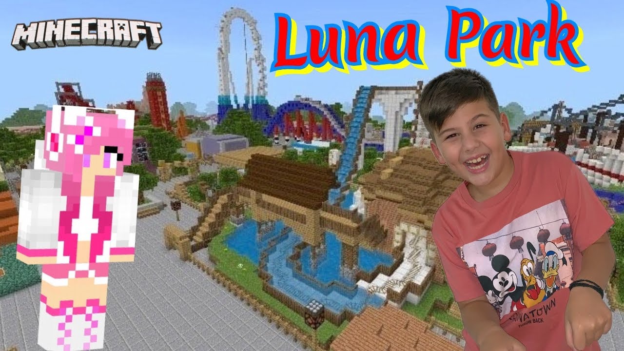 ΤΡΟΛΑΡΩ ΤΟ Noobaki στο Luna Park που έχτισα Minecraft/ Famous Games ...