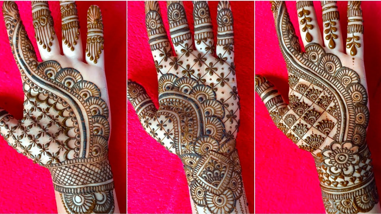 Top - 3 easy fronthand mehndi design | simple bridal mehndi design ...