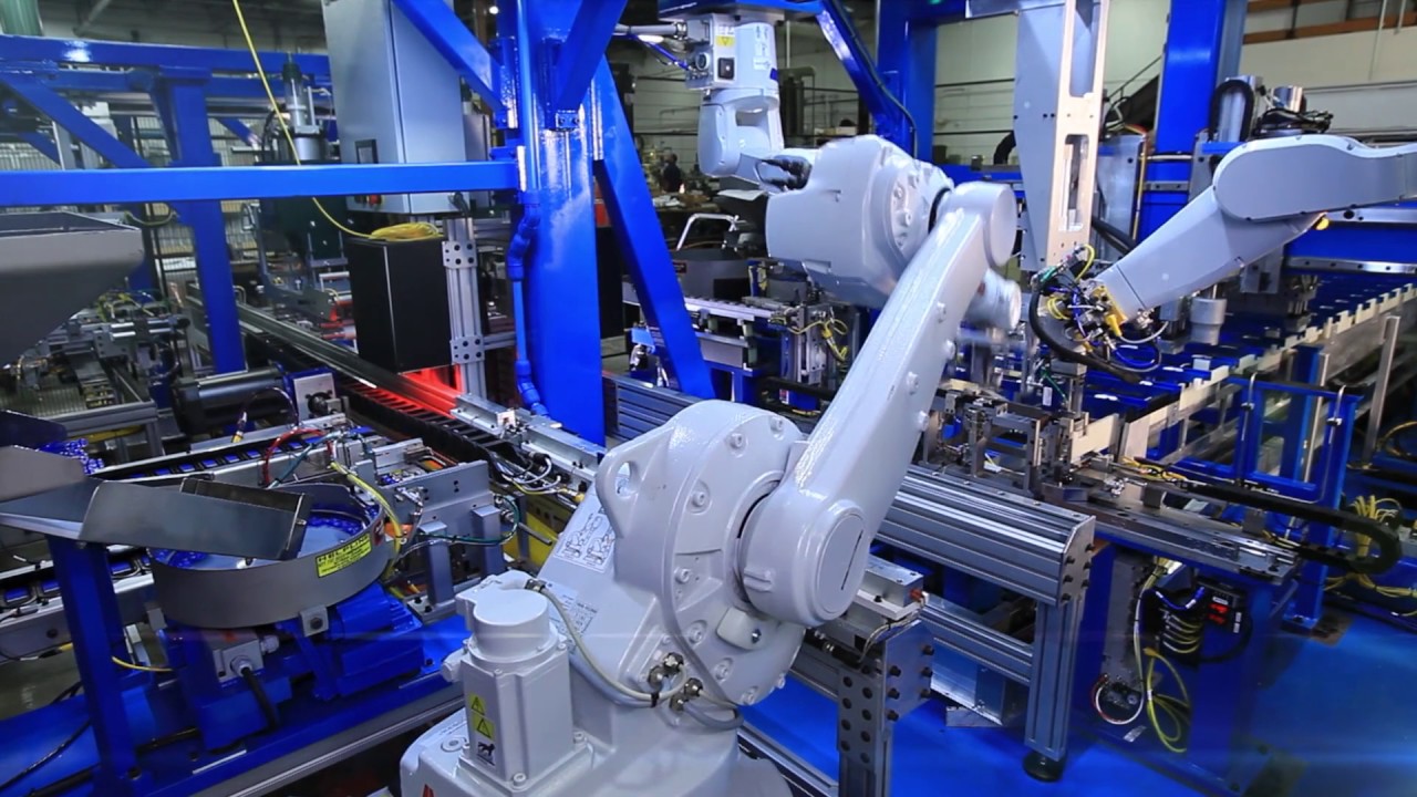 Robotic I-beam level assembly using 3 ABB robots - Robotic Integration ...
