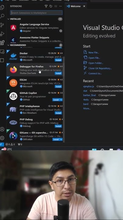 instalar extensiones en visual studio code #vscode #windows #estudiante #desarrolladores # ...