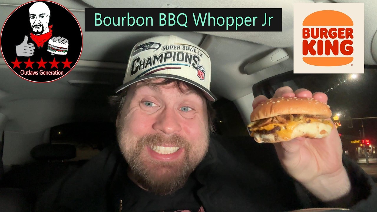 Burger King NEW Bourbon BBQ Bacon Whopper Jr - YouTube