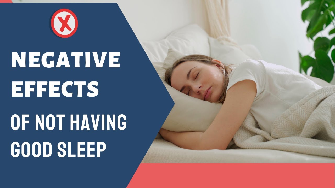 Negative Effects of not Having Good Sleep || Style Your Health MD - YouTube