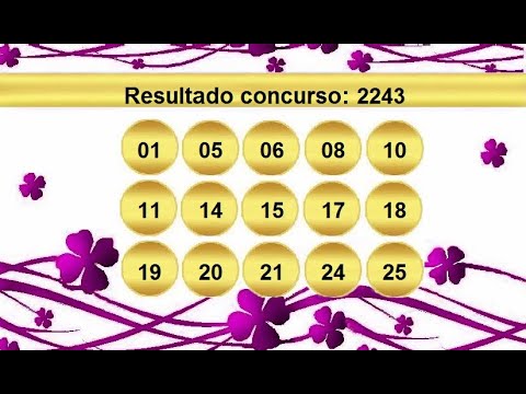 sorteio resultado lotofacil 2243 Palpite 2244