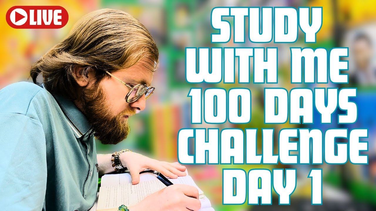 🔴 LIVE | Study With Me – 100 Days Challenge | Day 1 | 14 Hours ...