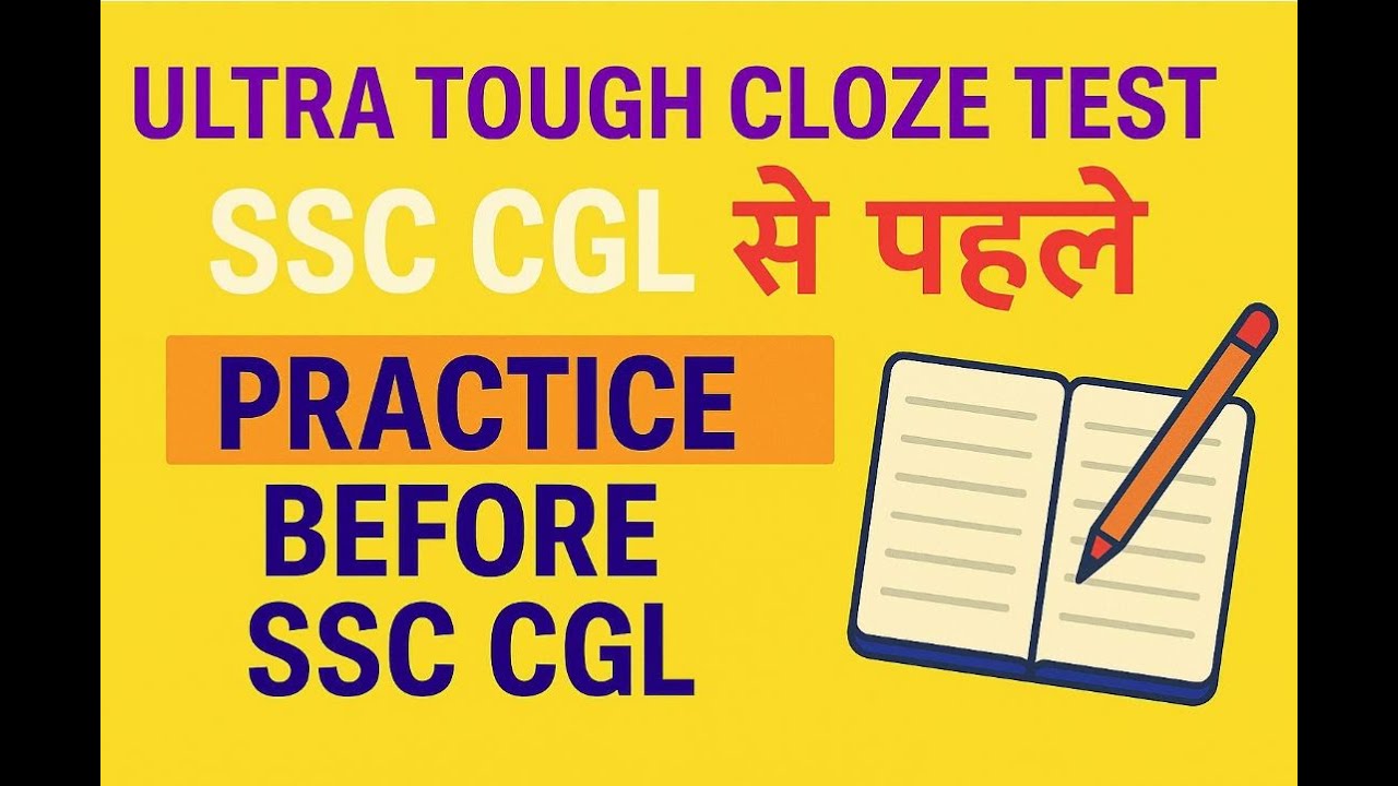 SSC CGL Cloze Test Practice | Must Do Before Exam | English Preparation ...