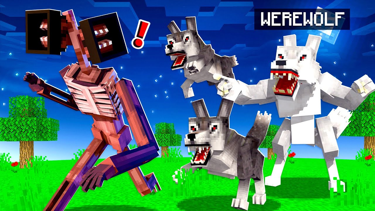 Morphing into WEREWOLVES to fight SCPS in MINECRAFT! - YouTube