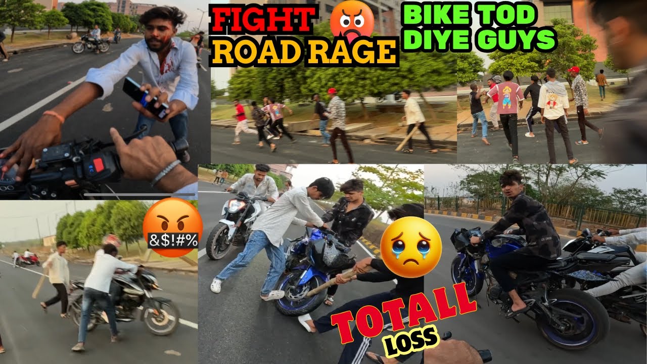 Road rage fight gadi pura tood diye 💔😭😞live - YouTube