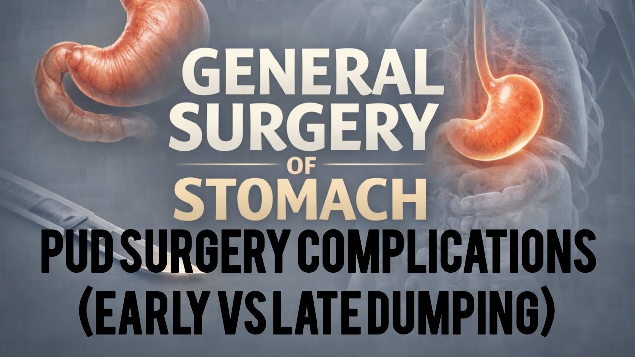 PUD COMPLICATIONS (EARLY VS LATE DUMPING) |General Surgery|MBBS/USMLE ...