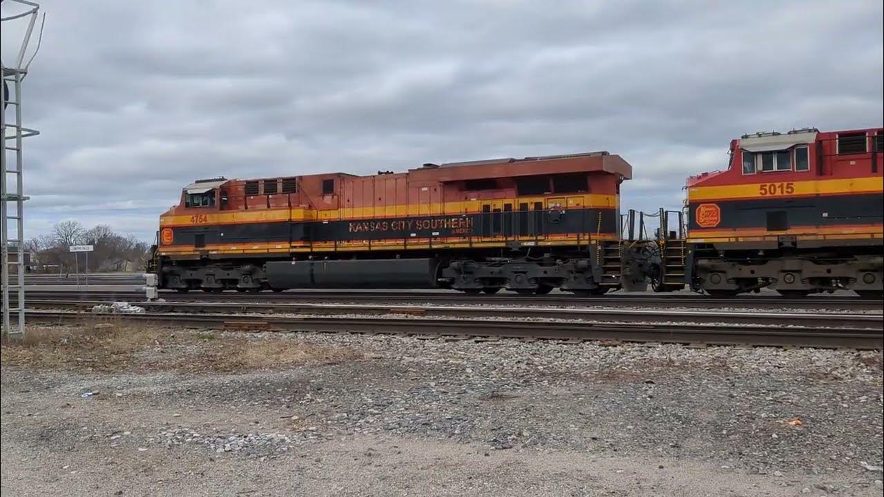 KCS 4754, KCS 5015 pull CPKC Train 231 through Smith's Falls Yard for operations. April 22, 2025 ...