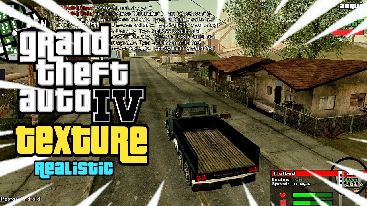 MOD TEXTURE GTA IV REALISTIC GTA SA : ROLEPLAY - YouTube