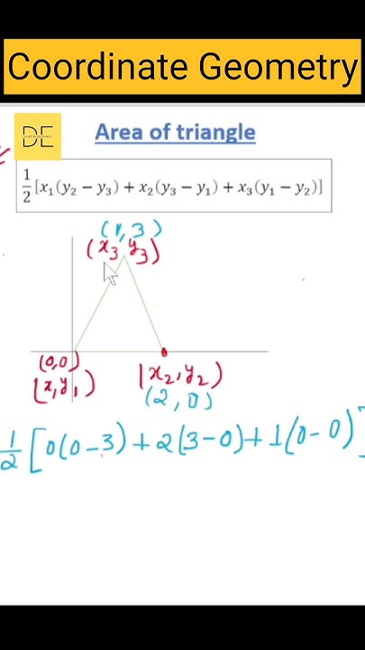 Area of triangle using 3 coordinates | coordinate Geometry - YouTube