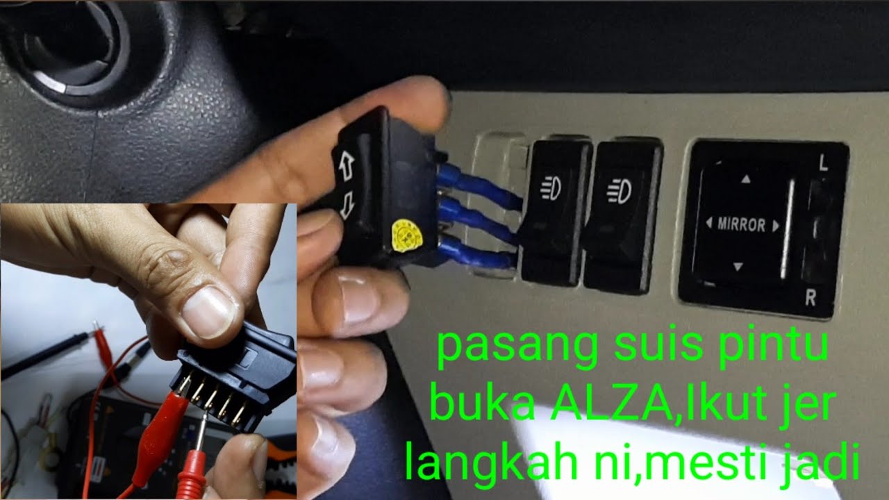 CARA PASANG SUIS CENTRAL LOCK PERODUA ALZA #centrallock - YouTube