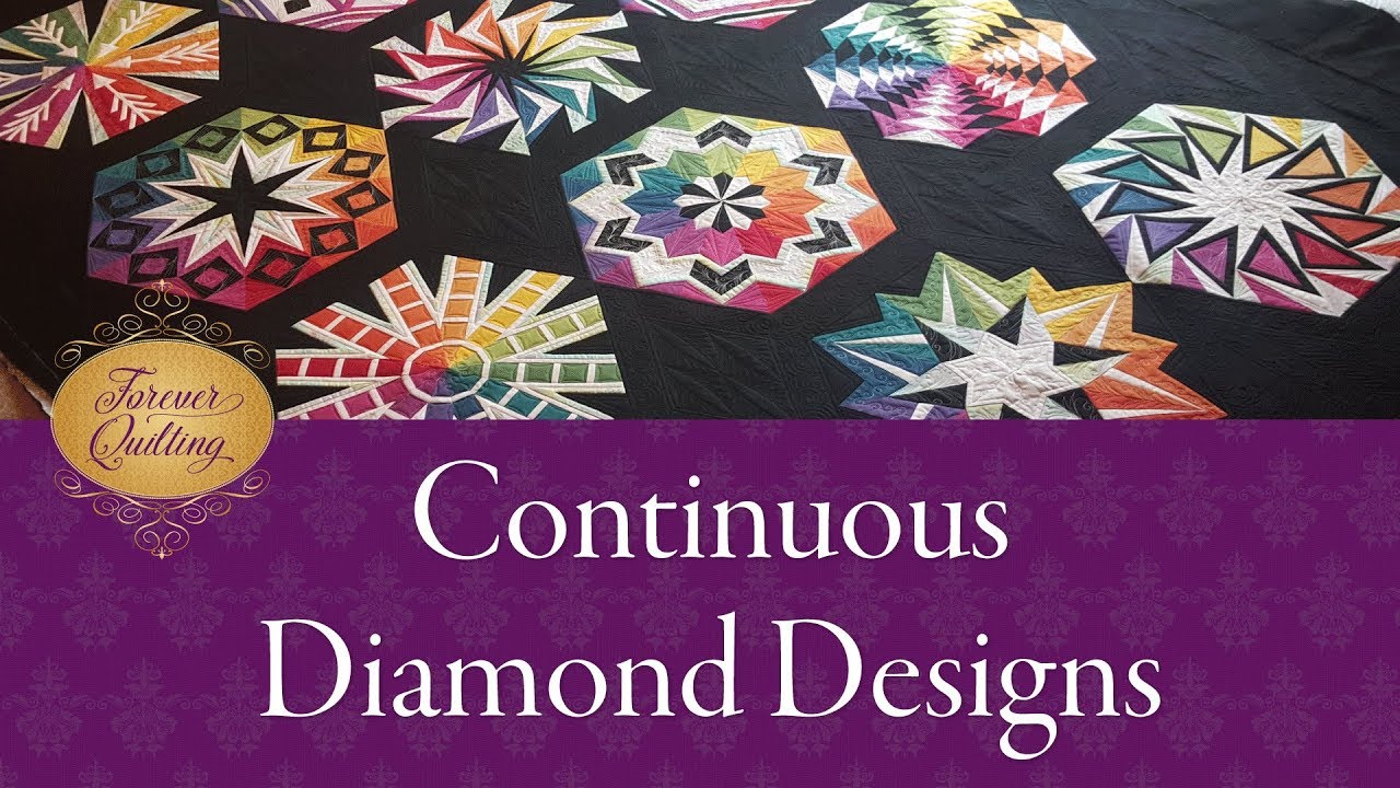 Quilted diamond designs using QP curve and edge templates and the 3 ...