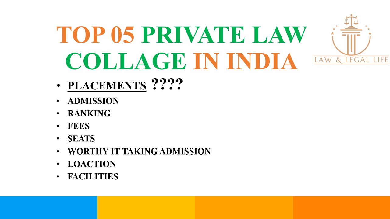 TOP 05 Private Law Collages In India || Highest PLACEMETS || PRIVATE LAW COLLAGES || TOP LAW ...