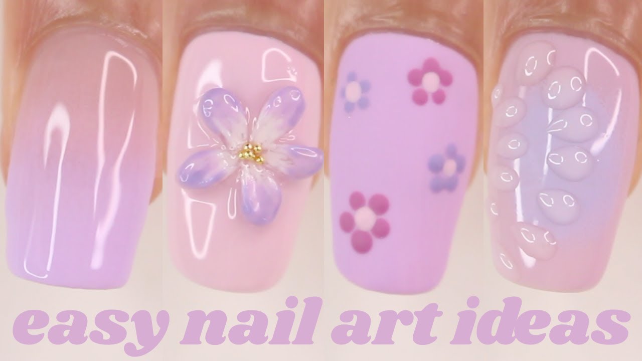 Easy Nail Designs For Beginners 3d Nail Art With Gel At Home Nail Art