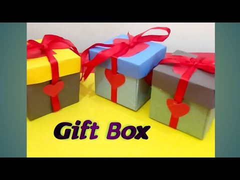 paper box for surprise gift ||Hadia's art and crafts - YouTube