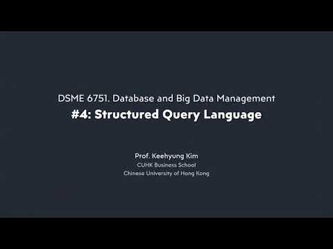 RDB: Structured Query Language (SQL) Part 1 - YouTube