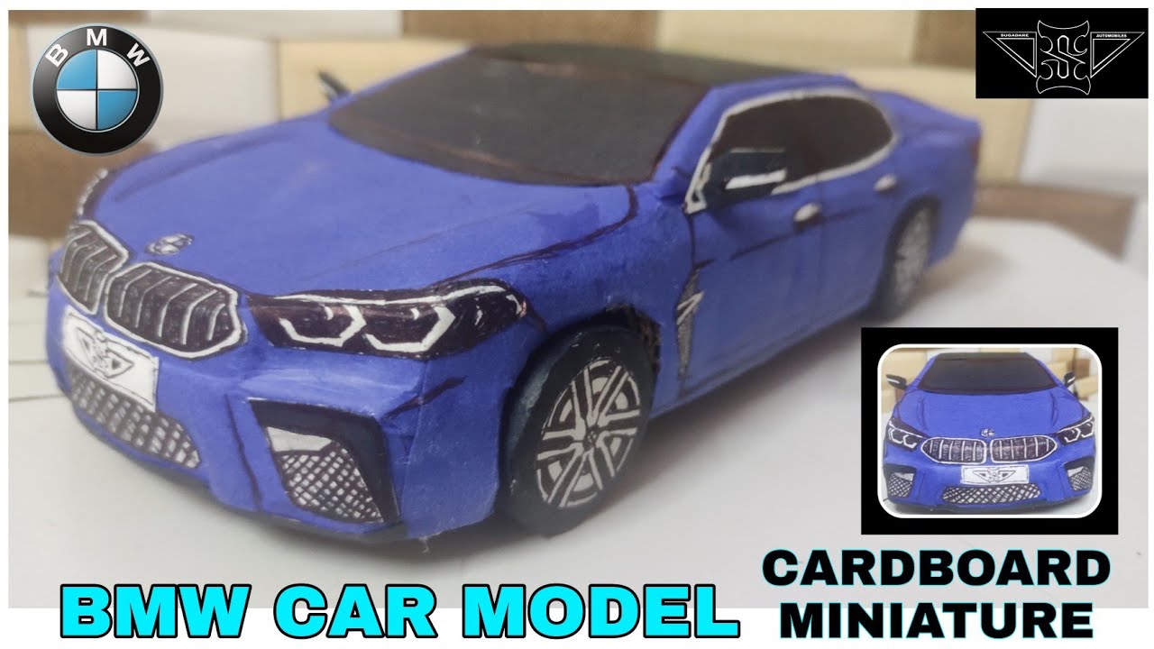 How to make Bmw car with Cardboard | bmw m8 coupe car model | miniature ...