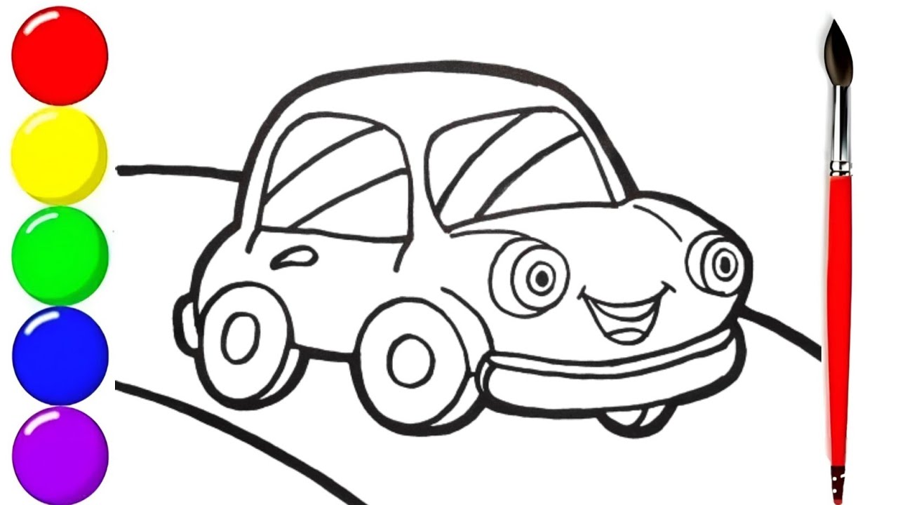 how to draw a car | kids drawing | step by step drawing - YouTube