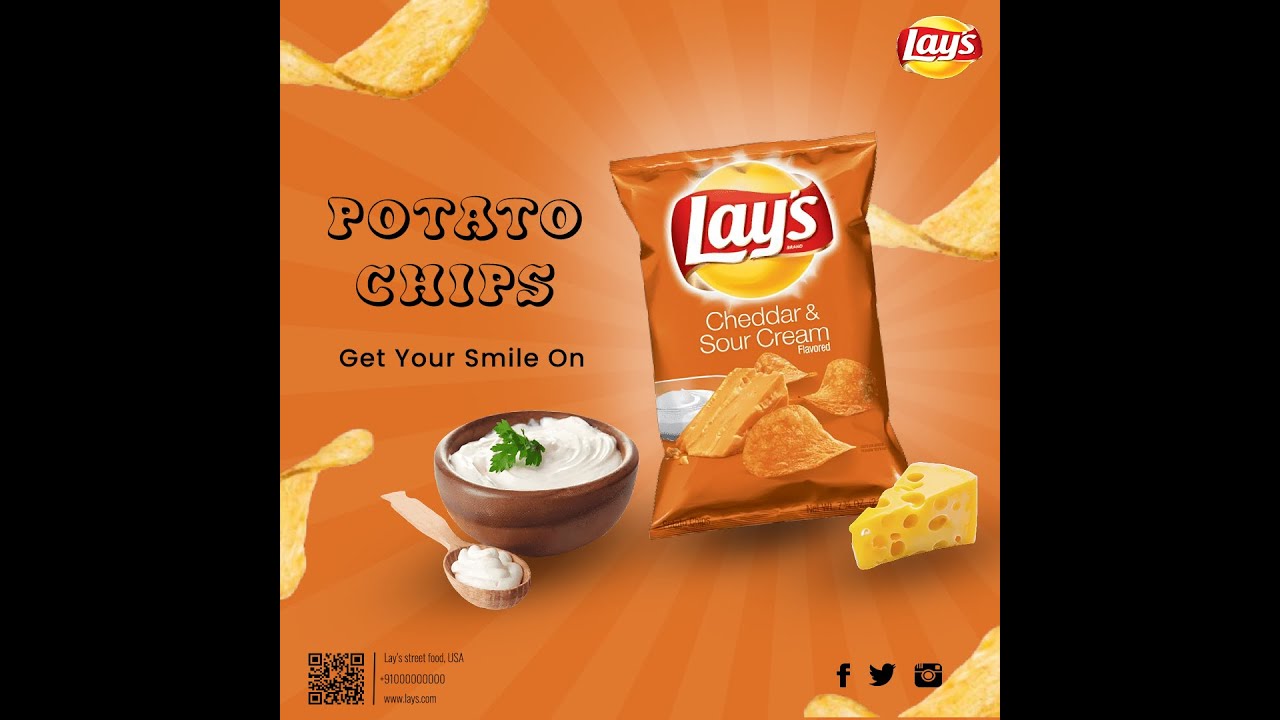Lays Potato Chips Poster Design I Photoshop - YouTube