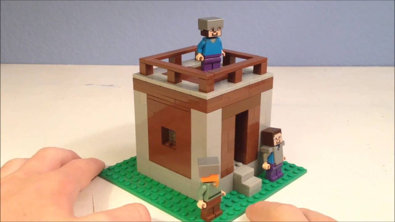 Lego Minecraft village spruce wood hut. - YouTube