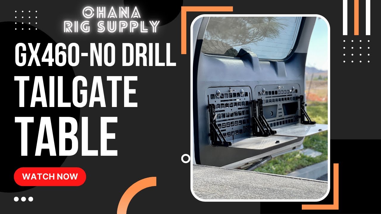 GX460 NEW TAILGATE DUAL DROP DOWN TABLE (NO DRILLING) Prado150 Lexus ...