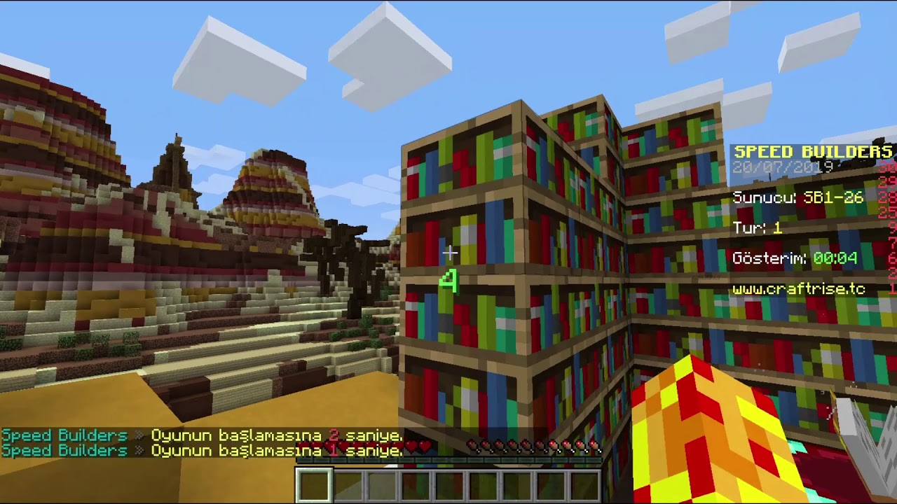 Minecraft CraftRise serverinde oynadım.Minecraft ilk online videom ...