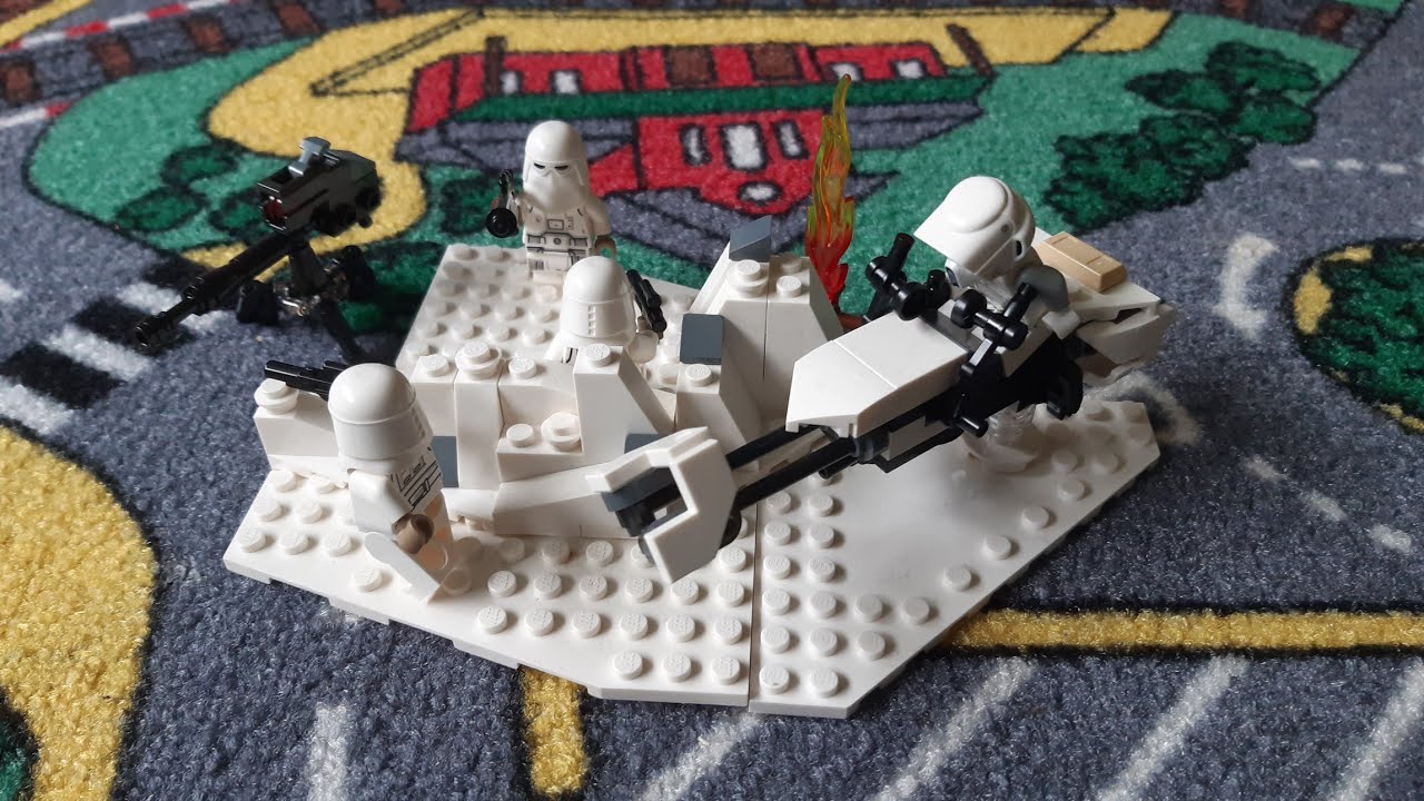 Lego Star Wars Mini Scene - Snow Troopers on Hoth. - YouTube