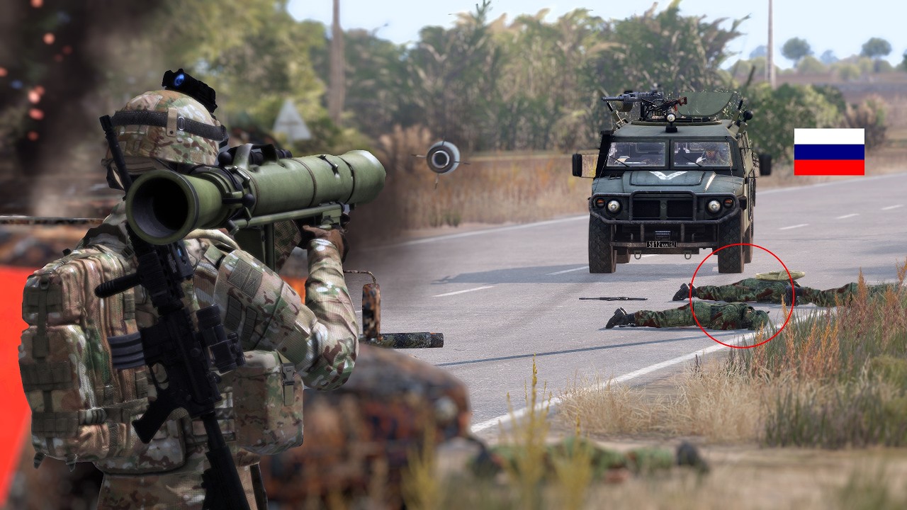 RUSSIAN MILITARY CONVOY, AMBUSHED IN THE CITY, WAS DESTROYED BY THE ...